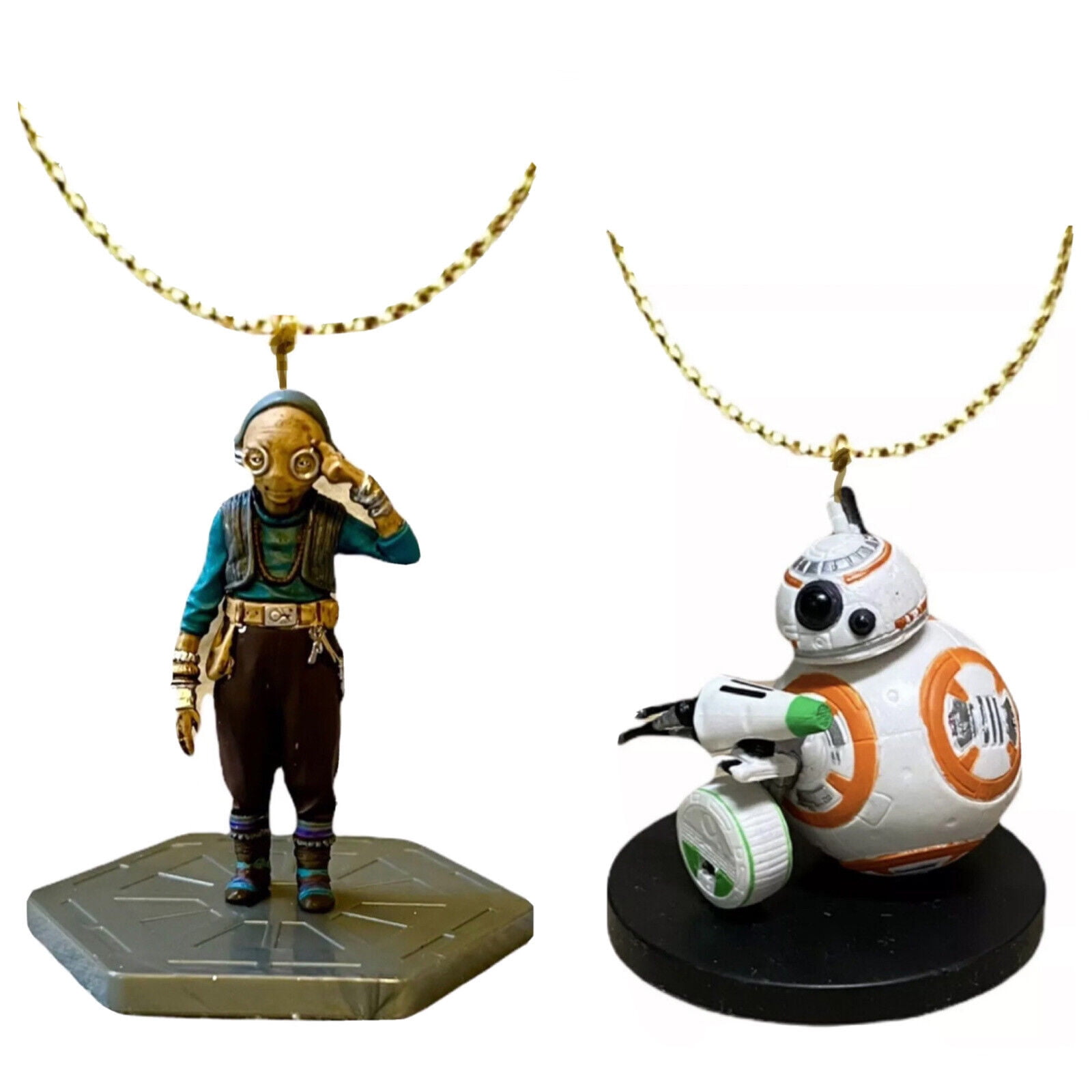 Star Wars Maz Kanata & BB8 Ornament Keychain Figure Pirate Queen PVC ...