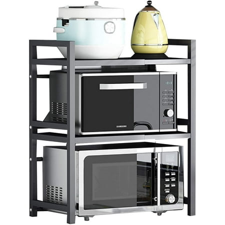 Wgthhk Double-Layer Telescopic Microwave Oven Rack Home countertop ...