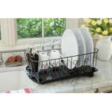 Rubbermaid Kitchen Drying Rack, Dish Drainer, Large, Black Chrome ...