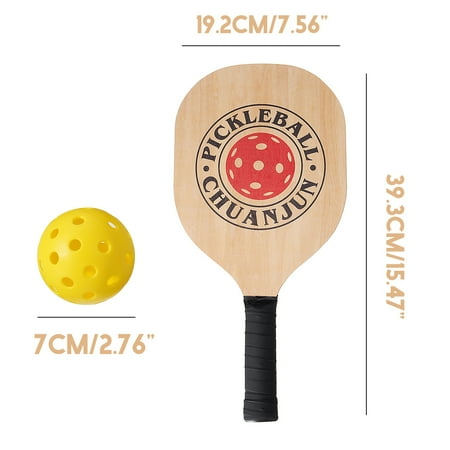Pickleball Paddle Set - 2 Composite Pickleball Paddles + 4 Pickleballs ...