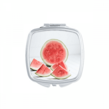 Fresh Watermelon Summer Fruit Picture Square Mirror Portable Compact ...