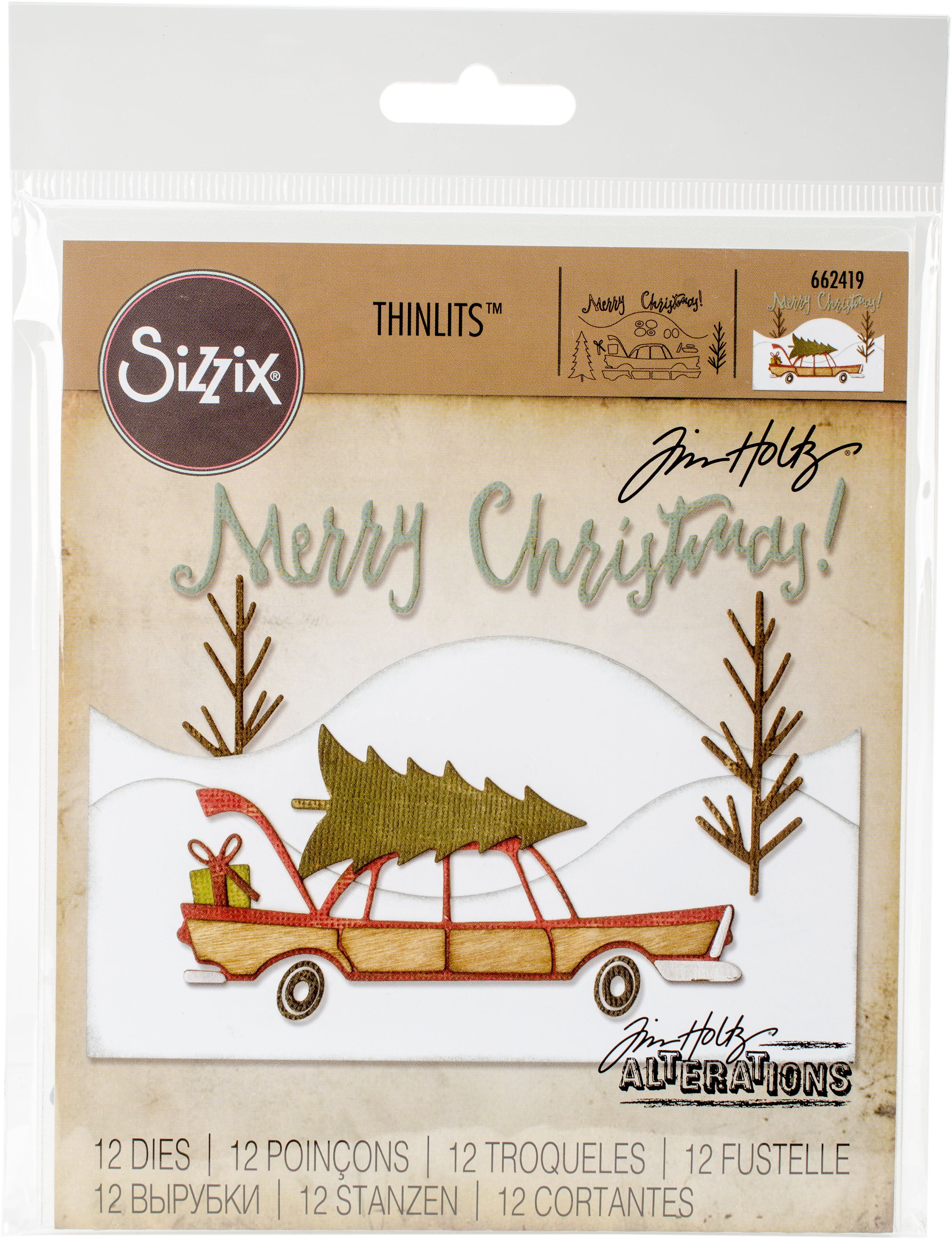 Sizzix Thinlits Die Set 12PK Home for the Holidays by Tim Holtz - Walmart.com