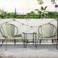 Grand Patio Outdoor Acapulco 3-Pc Steel Low Seat Lounge Bistro Set ...