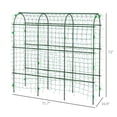 A-Frame Metal Arch Trellis 17x72x72in with Net Outdoor Green - Walmart.com