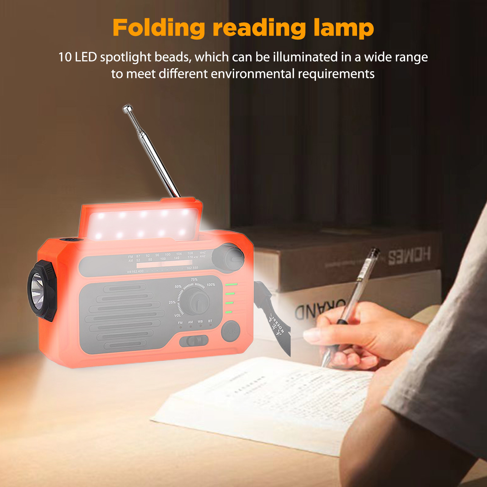 Multifuncional AM/FM Radio Power Bank USB Weather Alert Radio Outdoor ...
