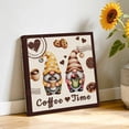 Coffee Time Canvas Wall Art for Living Room, Gnome Desserts Dwarfs Bean ...