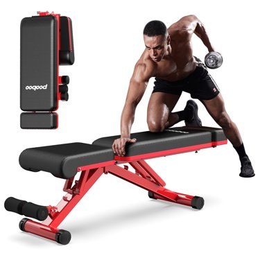 SuperFit Portable Folding Workout Weight Bench, Collapsible Adjustable ...