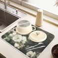 Dish Drying Mat for Kitchen Counter 18x24 Flowers Modern Farmhouse ...