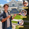 ZKSNART Personalized Address Plaque with House Number and Street Name ...