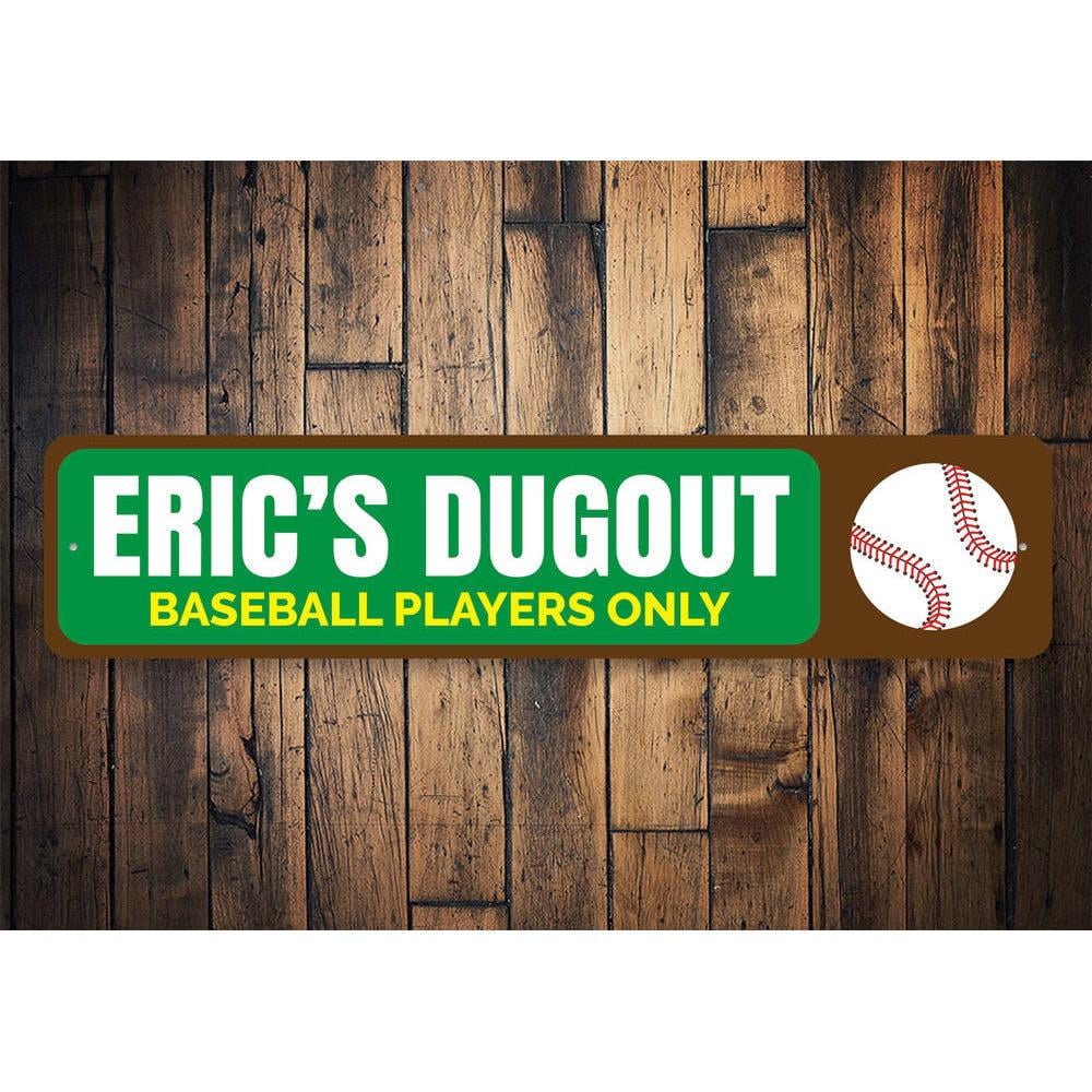 Baseball Dugout Novelty Decor, Metal Wall Sign - 4x18 Inches - Walmart.com
