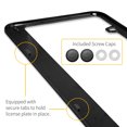 Honda Fit Black Real 3K Carbon Fiber Finish ABS Plastic License Plate ...