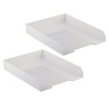 Free Shipping! JAM Paper Stackable Desktop Trays, White, Office Desk ...