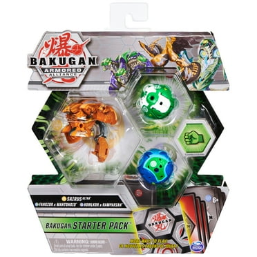 Bakugan Starter Pack 3-Pack, Fused Hydorous x Thryno Ultra, Armored Alliance Collectible Action ...