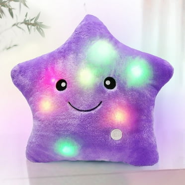 Upmore Star Pillow for Kids, LED Night Light up Glowing Pillows ...