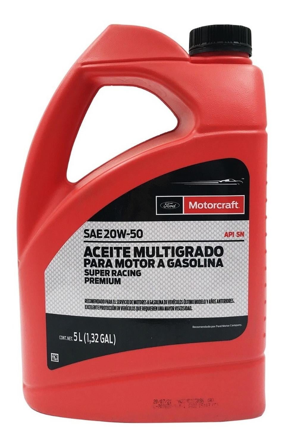 Aceite de Motor Multigrado 20w50 MOTORCRAFT Super Racing 4.73 Litros | Walmart en línea