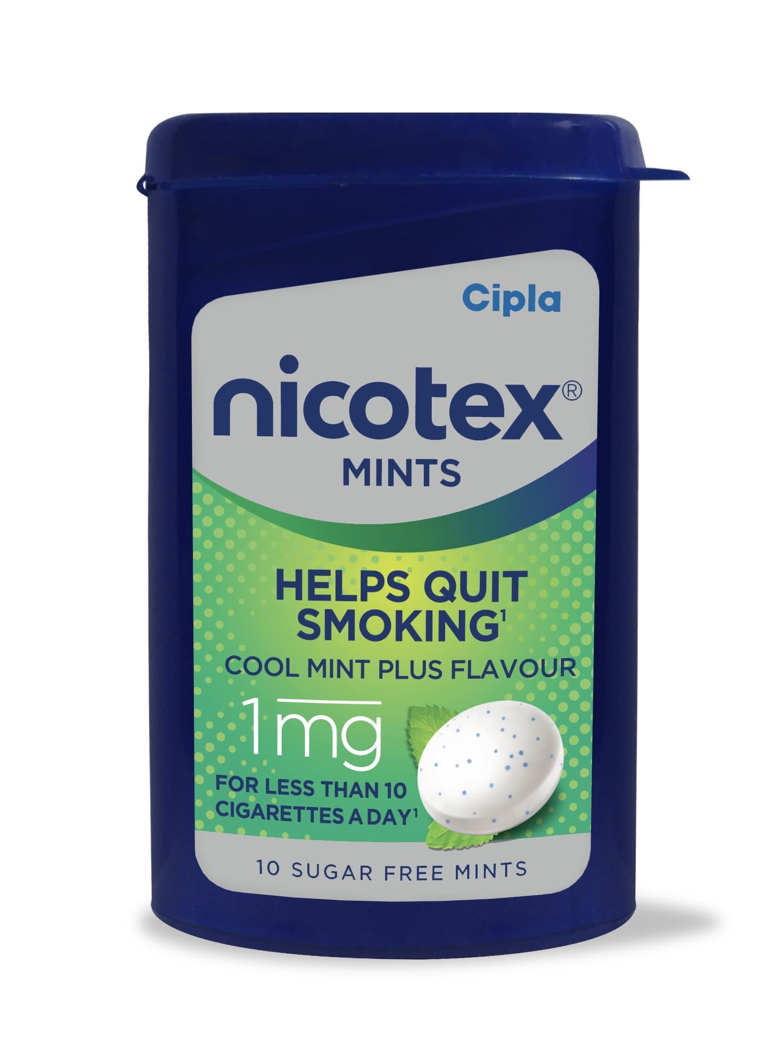 Cipla Nicotex Mints Nicotine 1mg Lozenges 30 Pcs Helps Quit Smoking Sugar Free Cool