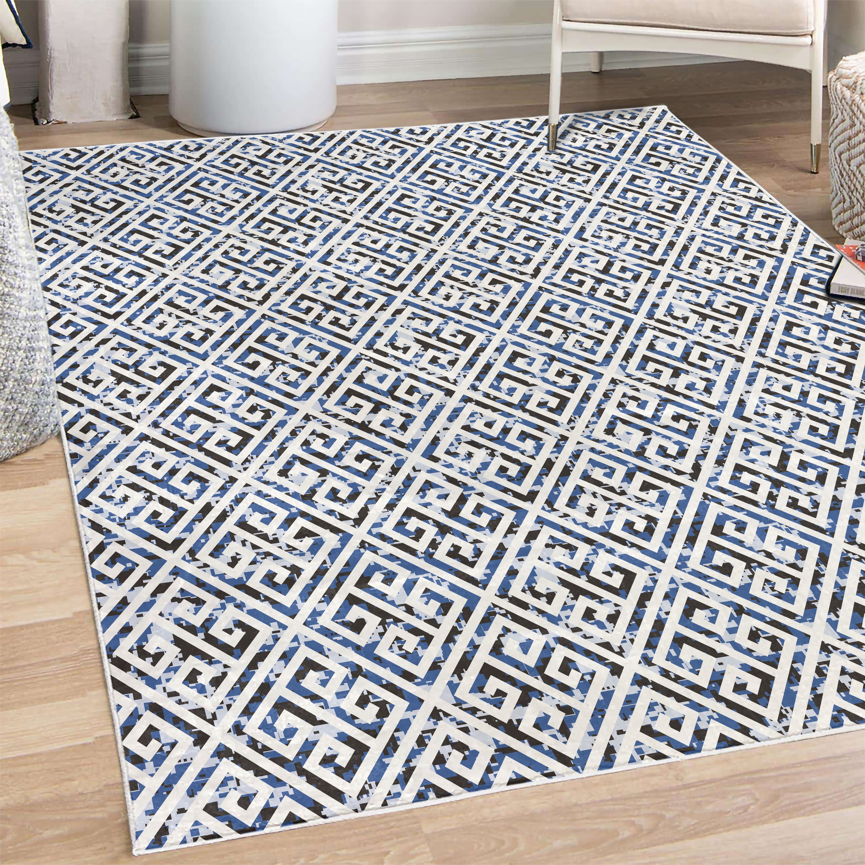 Greek Decorative Rug, Tile Mosaic Design Pattern in Antique Meander and ...