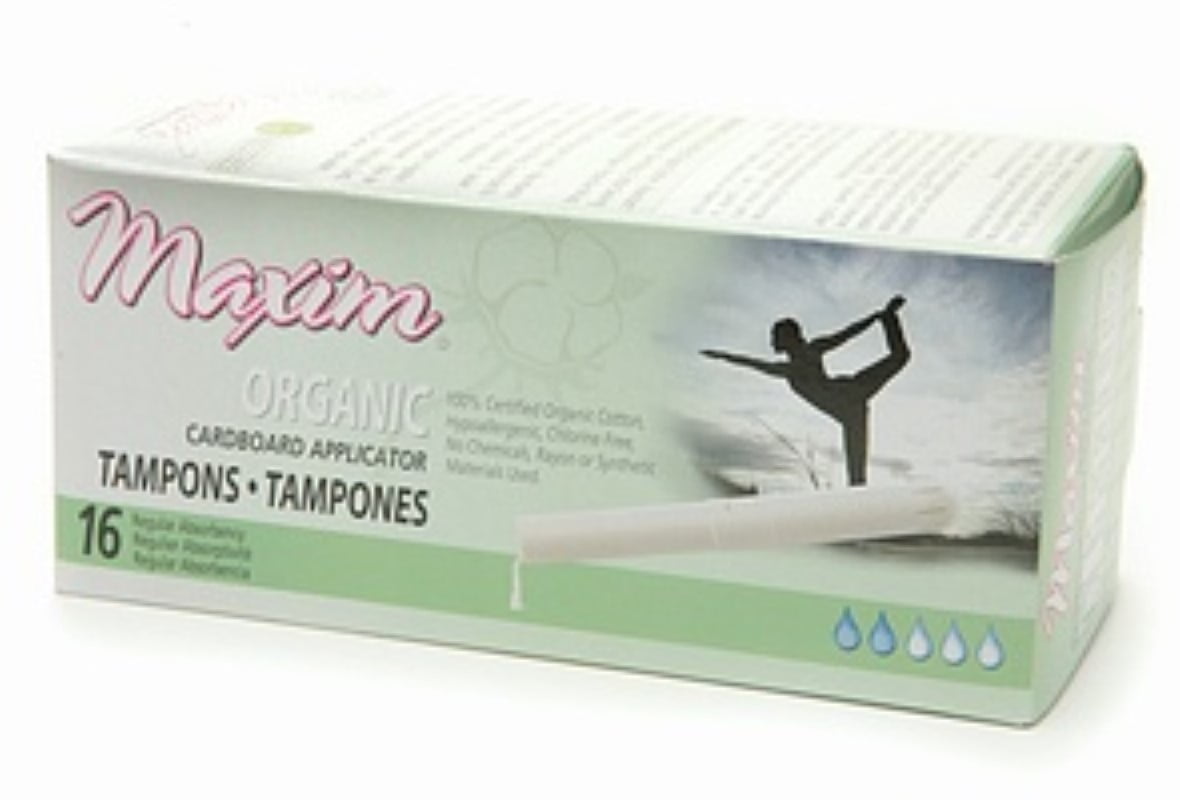Maxim Hygiene Products Organic Cardboard Applicator Tampon, Regular 16 ...