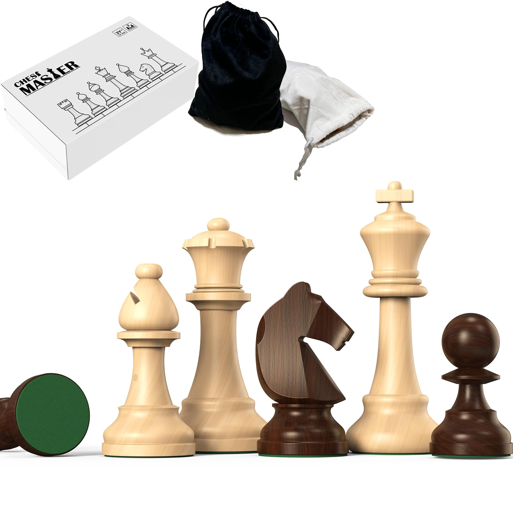 Click here for Doowroodni Wooden Chess Pieces Large 3.75inch King... prices