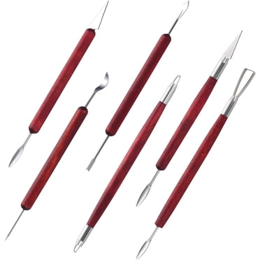 6PCS Pottery Plastic Scraper Tools Set Clay Sculpture Pottery Clay ...