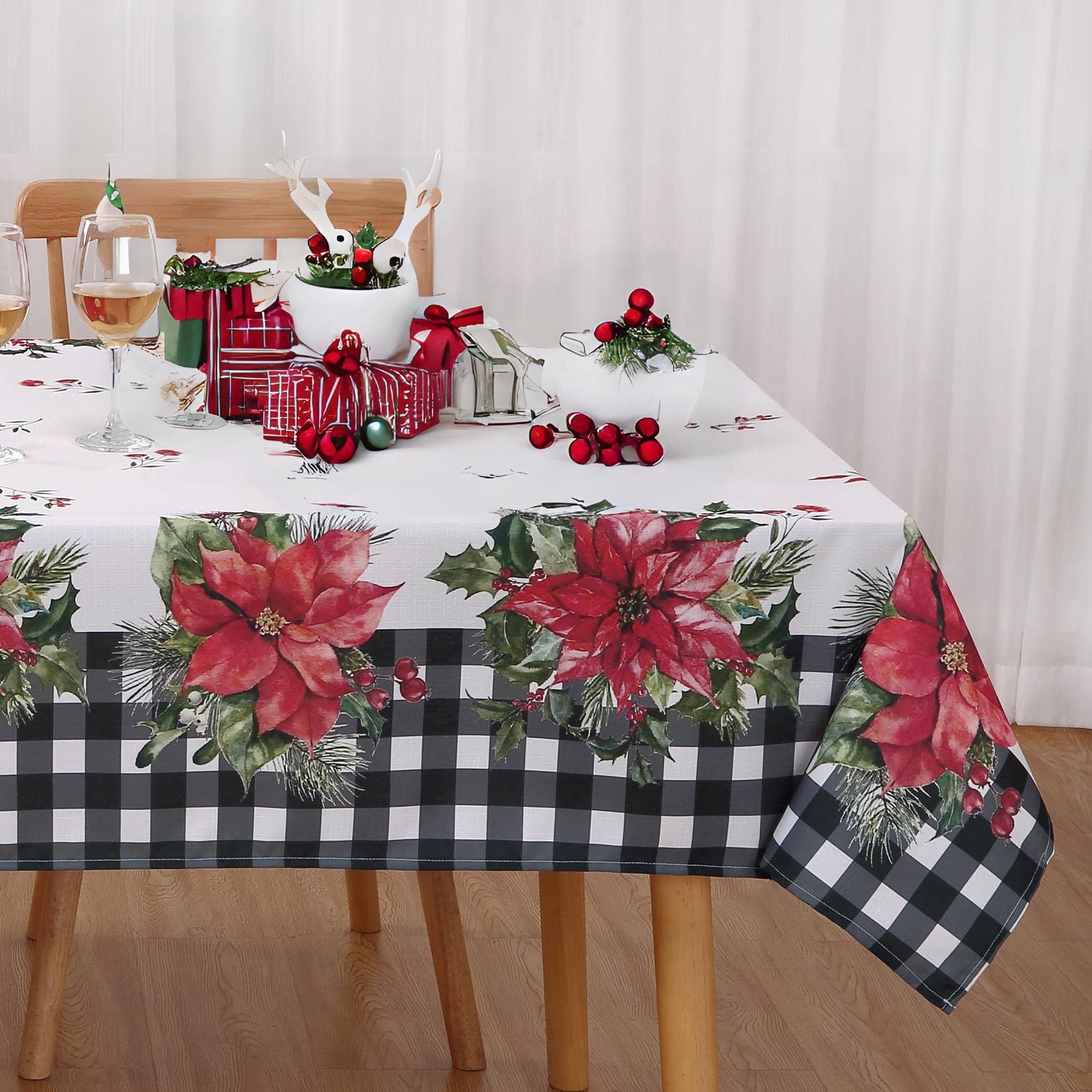 HA-EMORE 60 Inch Round Christmas Table Cloth Round, WP Kitchen ...