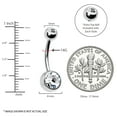 Bodyj4you 5pc Belly Button Rings 14g Stainless Steel Cz Women Navel