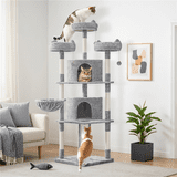 Topeakmart Extra Tall 76''H Multilevel Cat Climbing Stand with Condos ...