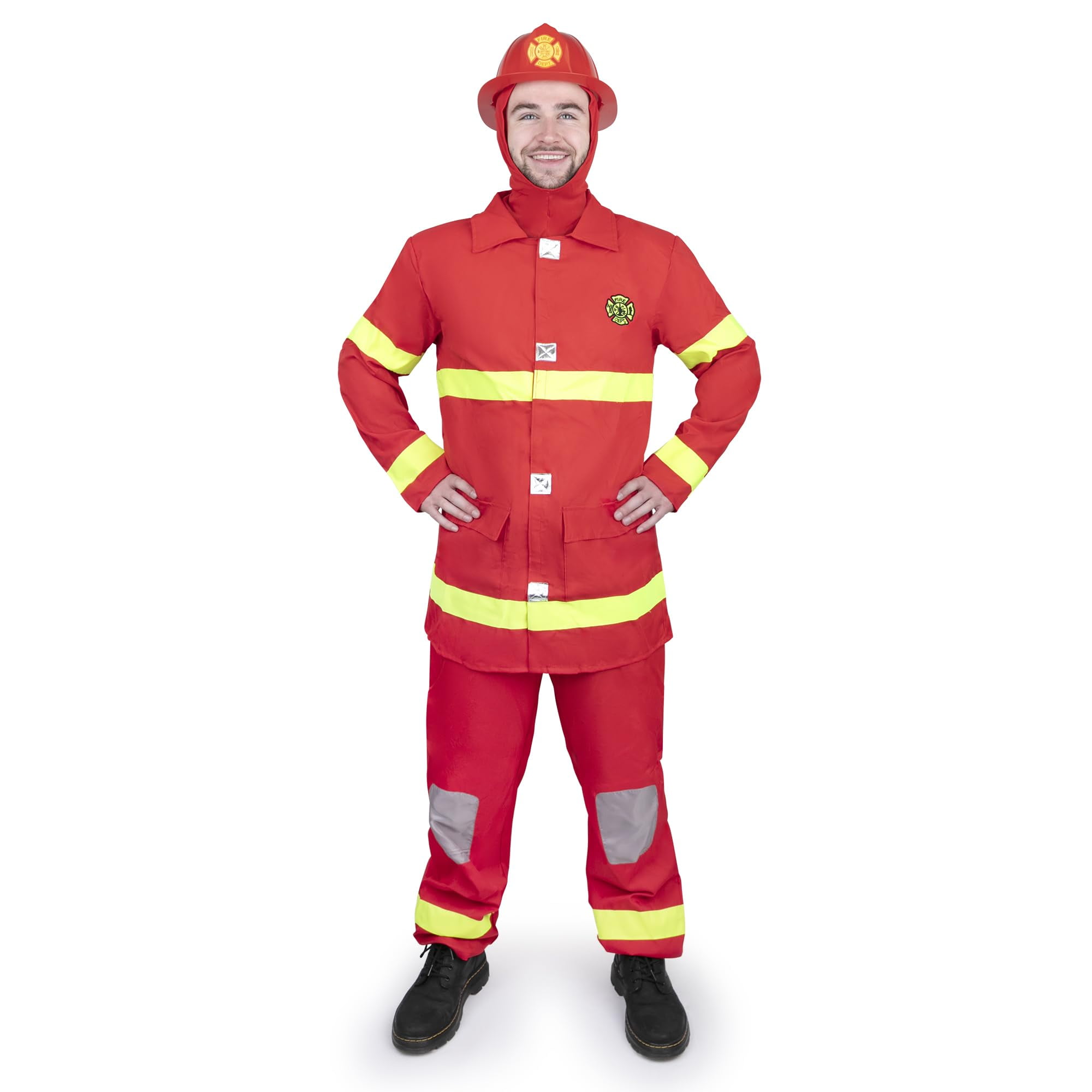 Disfraz de bombero Dress Up America para hombre, color rojo | Walmart ...