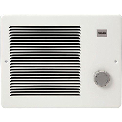 broan 174 wall heater, 750/1500 watt 120 vac, white painted grille ...