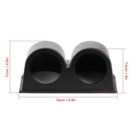 2 Hole Gauge Mount Holder 52mm/2 Inch ABS Black Car Dash Meter Pod ...