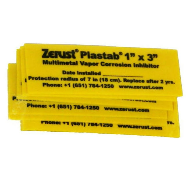 Zerust Rust Prevention Plastabs 1" x 3" - Pack of 10 - Made in the USA ...