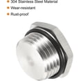 BDKWID-1/2 NPT Male Plug, 1 Pack Waterproof Dustproof 304 Stainless ...