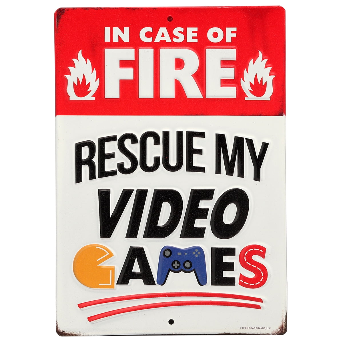 In Case Of Fire Rescue Embossed Metal Sign - Walmart.com