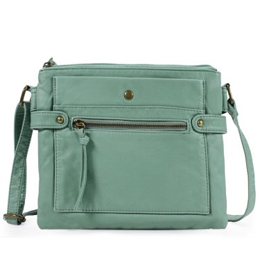 Leather Shoulder Bag Handbag Purse Cross Body Organizer Wallet Multi ...