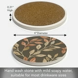 Thirstystone "Watercolor Leaves" Single Absorbent Stone Coaster ...