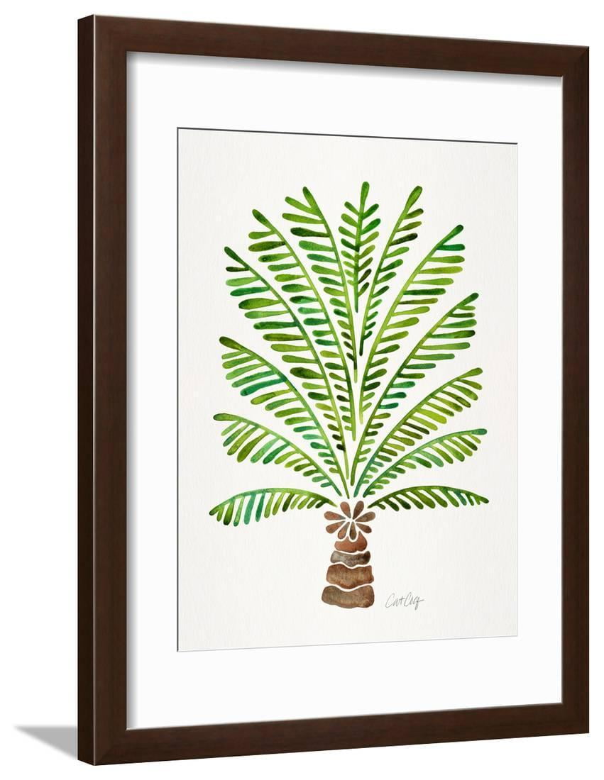 Green Palm Tree Framed Print Wall Art by Cat Coquillette Sold by Art ...