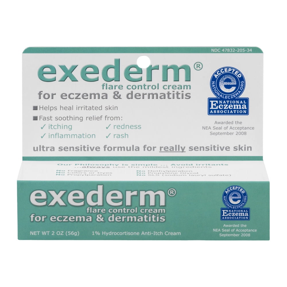 Exederm Flare Control Cream for Eczema & Dermatitis, 2.0 OZ - Walmart ...