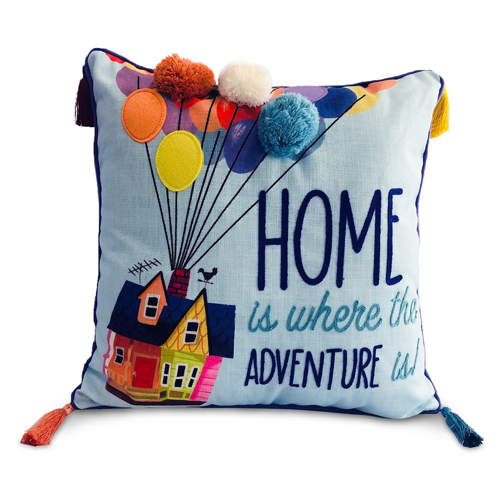 Disney Store Pixar Up House Embroidered Throw Pillow 3D Balloons 15 1/2 ...