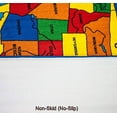 Kids Classroom USA Map Area Rug, 5x7 Non Slip Gel Backing Play Mat for ...