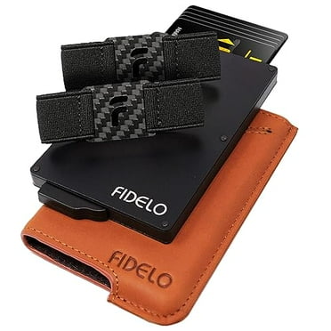 Fidelo Minimalist Wallet for Men - Slim Credit Card Holder RFID Mens ...