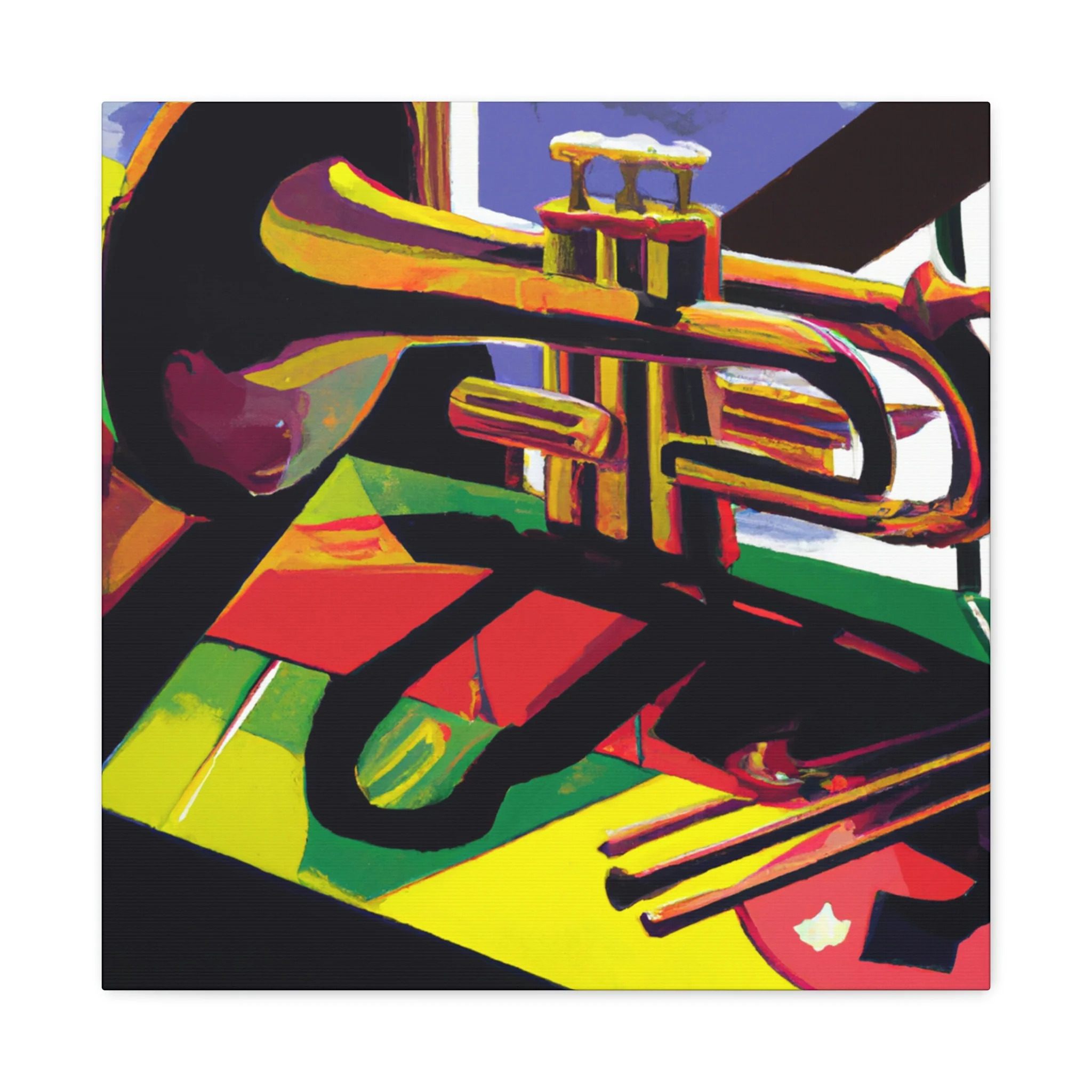 Trombone Pop Art Surge - Canvas - Walmart.com