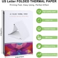 8.5 x 11 Inch A4 Thermal Printer Paper, BPA/BPS-Free, Folded Continuous ...
