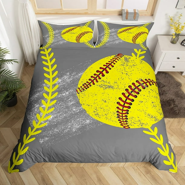 Softball Bedding Full Size,Softball Comforter Cover for Girls All ...