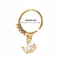 8mm Nose Ring Hoop with Crystal Marquise Drop – Surgical Stainless ...