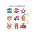 65PCS Big Size Magnetic Tiles Building Blocks, DIY Ferris Wheel STEM ...