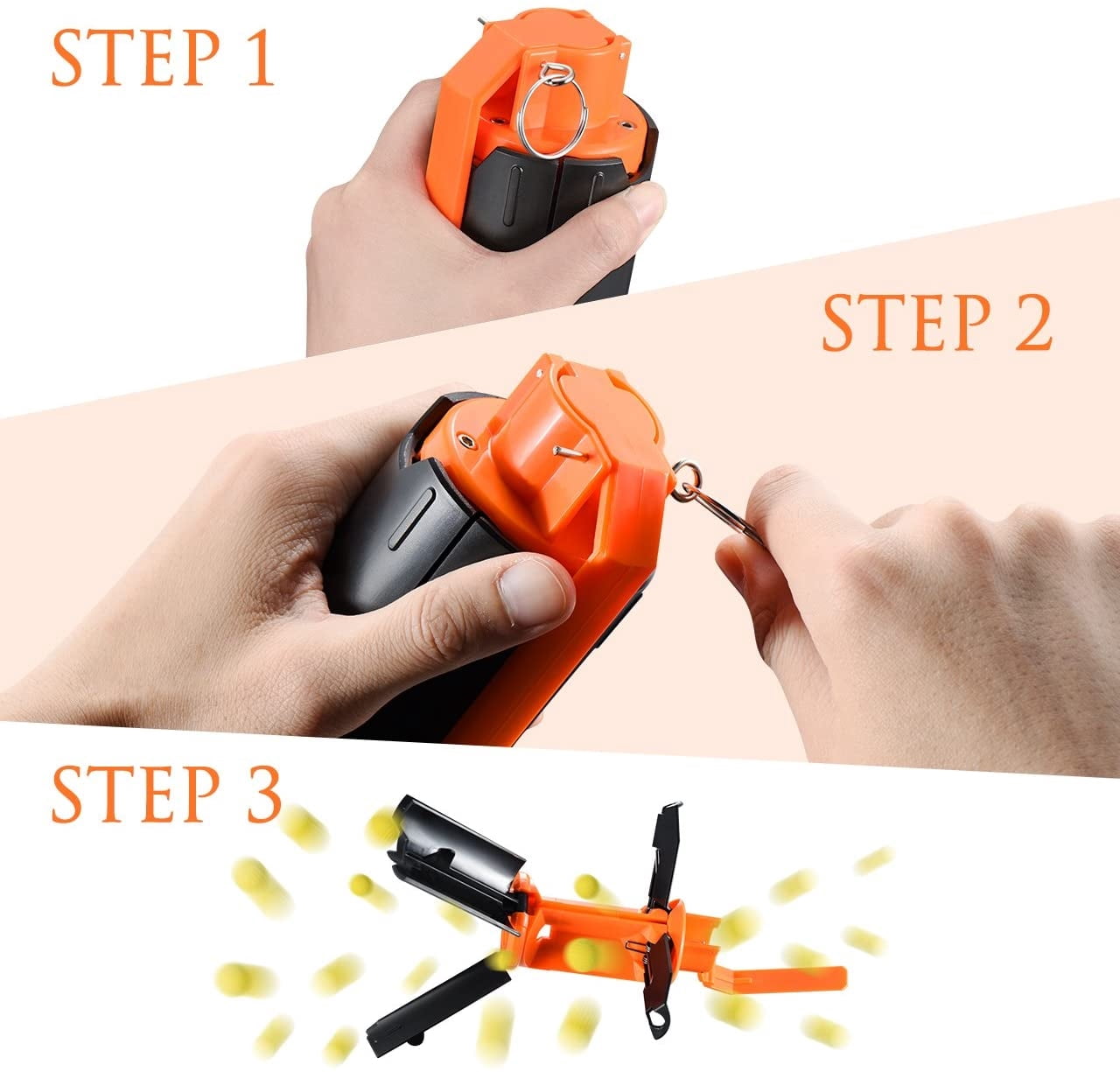 Aevdor CS-Grenade Set, 2Pcs Plastic Toy-Grenade para CS Nerf Rival ...