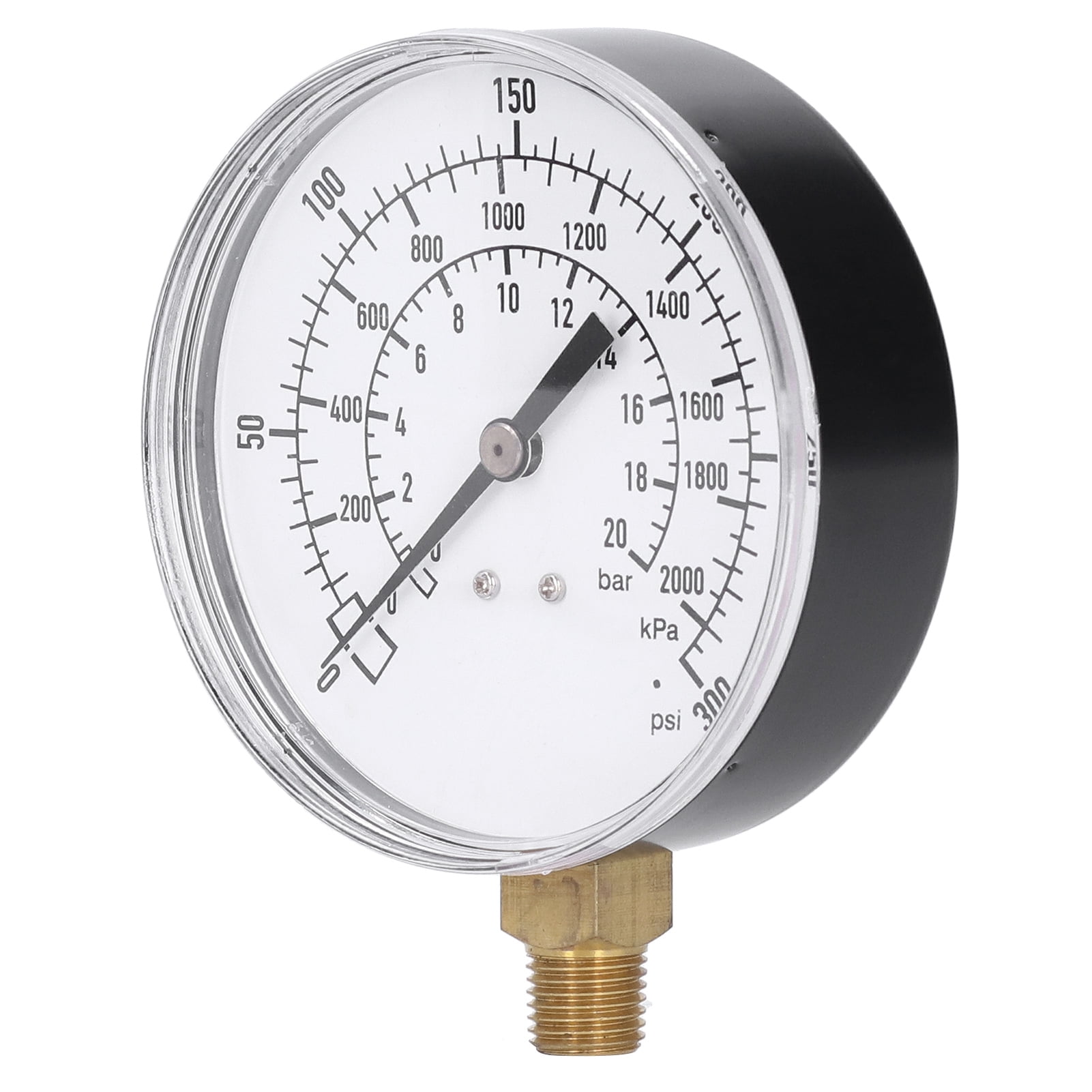 LAFGUR 0‑300psi 0‑2000kpa 0‑20bar Vacuum Pressure Gauge Dual Scale Dial ...