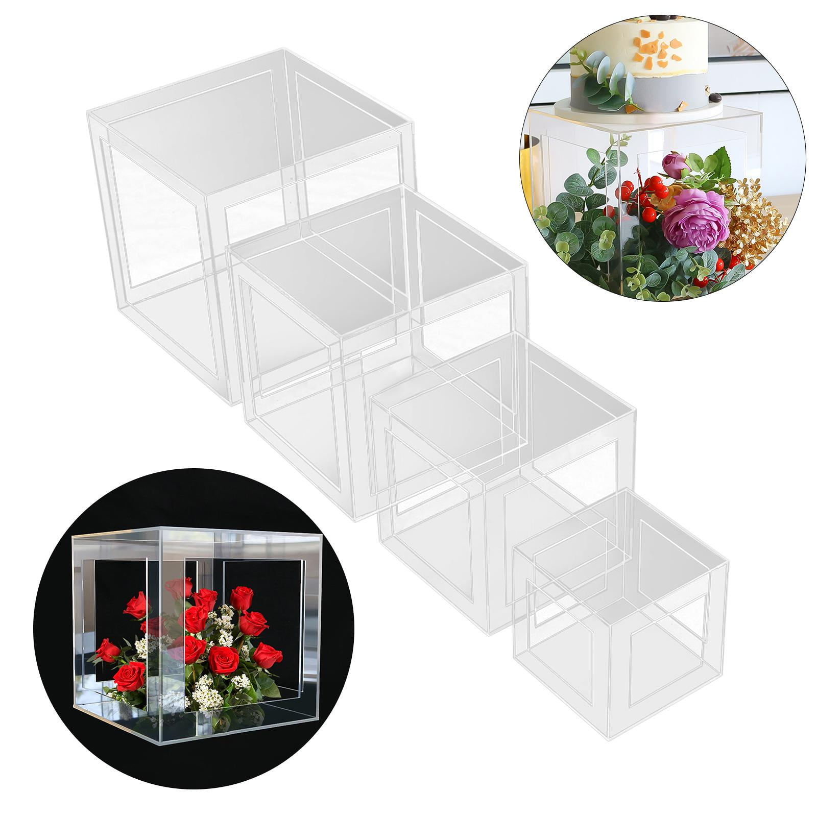 4 Pieces Cake Display Riser Cake Tier Centerpiece DIY Fillable Tabletop ...