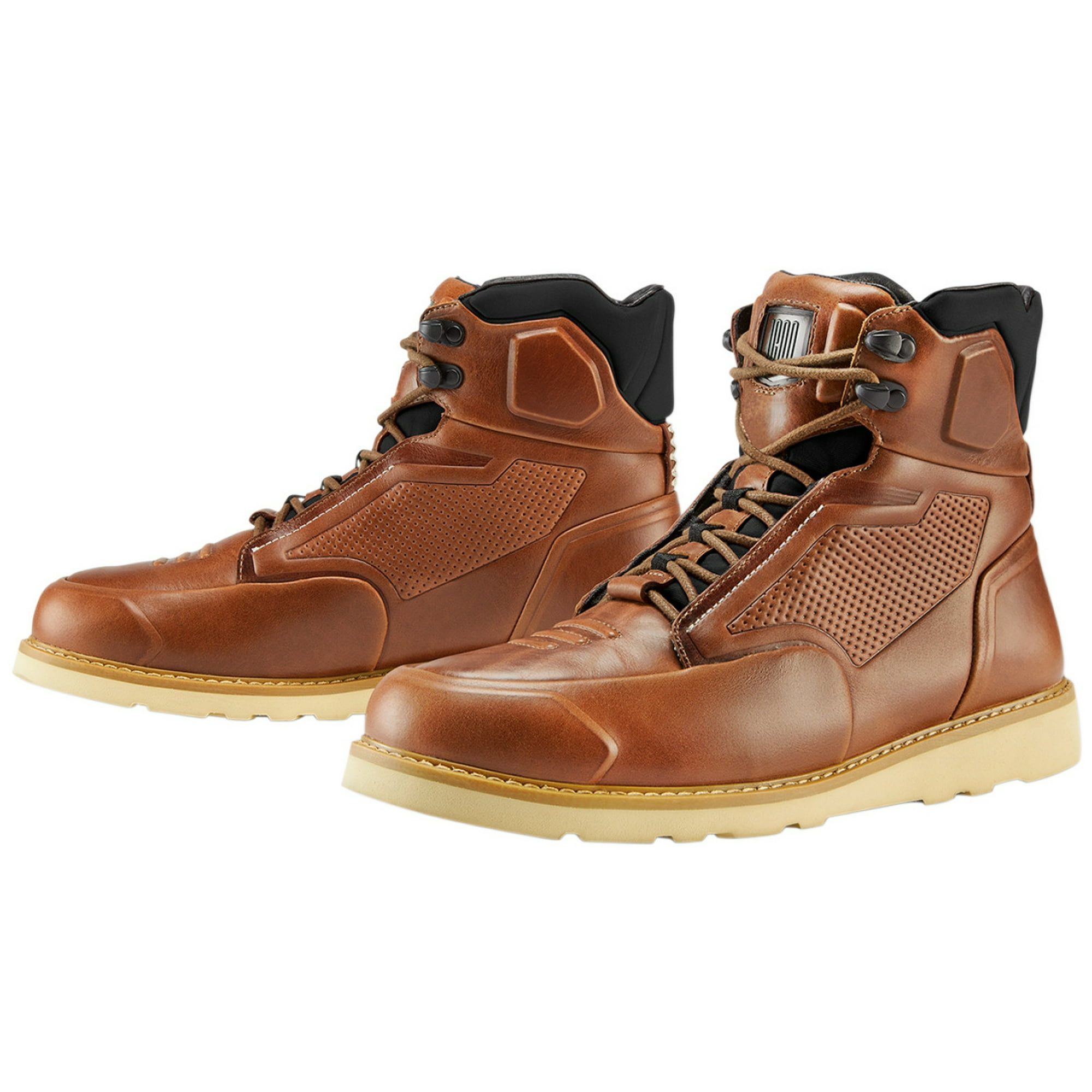 Brown Leather Motorcycle Boots