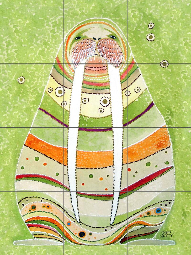 Tile Mural Bathroom Backsplash - Chukk Chukk Chukk-DG - by Dawn Gerety ...